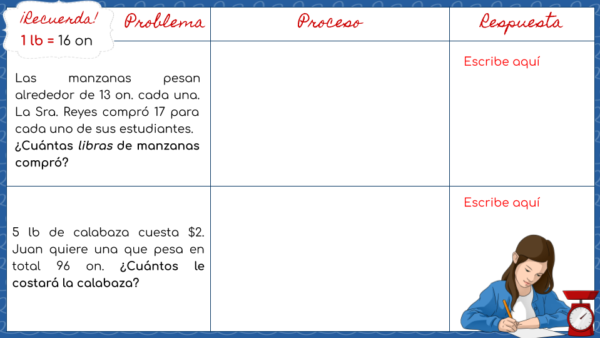 Medidas sistema estadounidense de peso guía de estudio digital